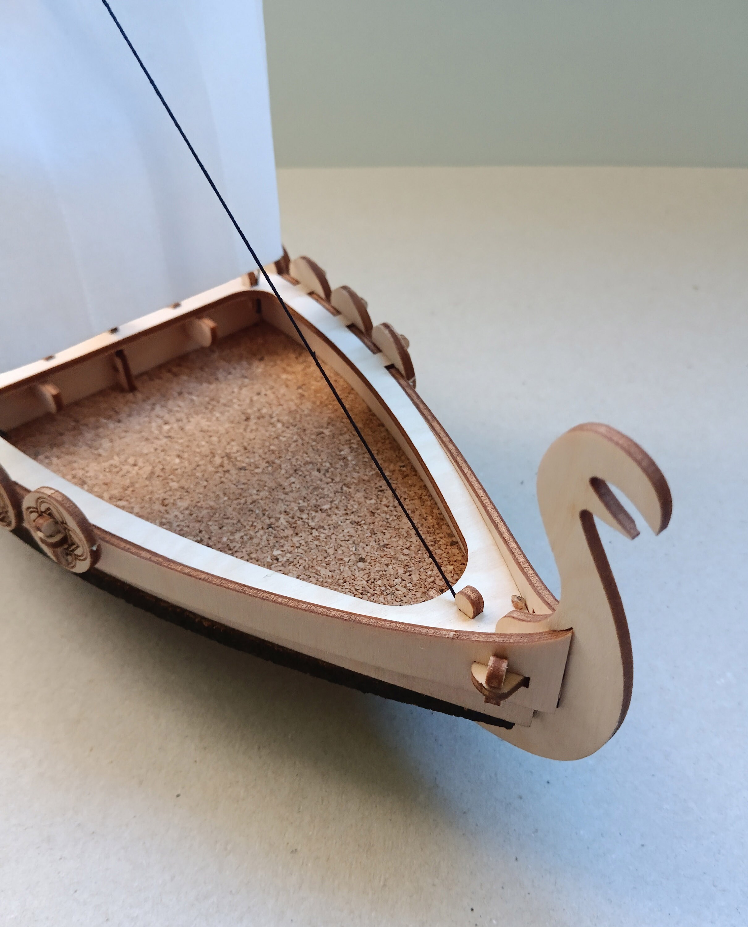 Viking Ship Model, 38 Cm15 Inches Wooden Floatable Viking Longship ...