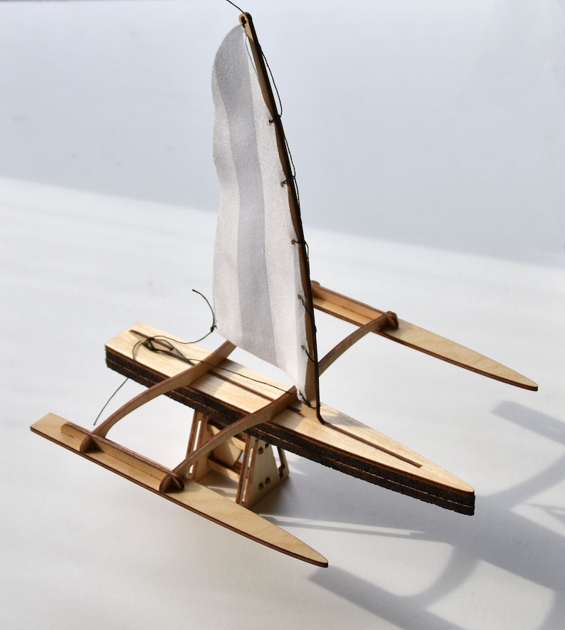 Model Trimaran Sailboat, Model Boat Kit, Pond Yacht, Model Boat That ...