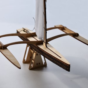 Model Trimaran Sailboat, Model Boat Kit, Pond Yacht, Model Boat That ...