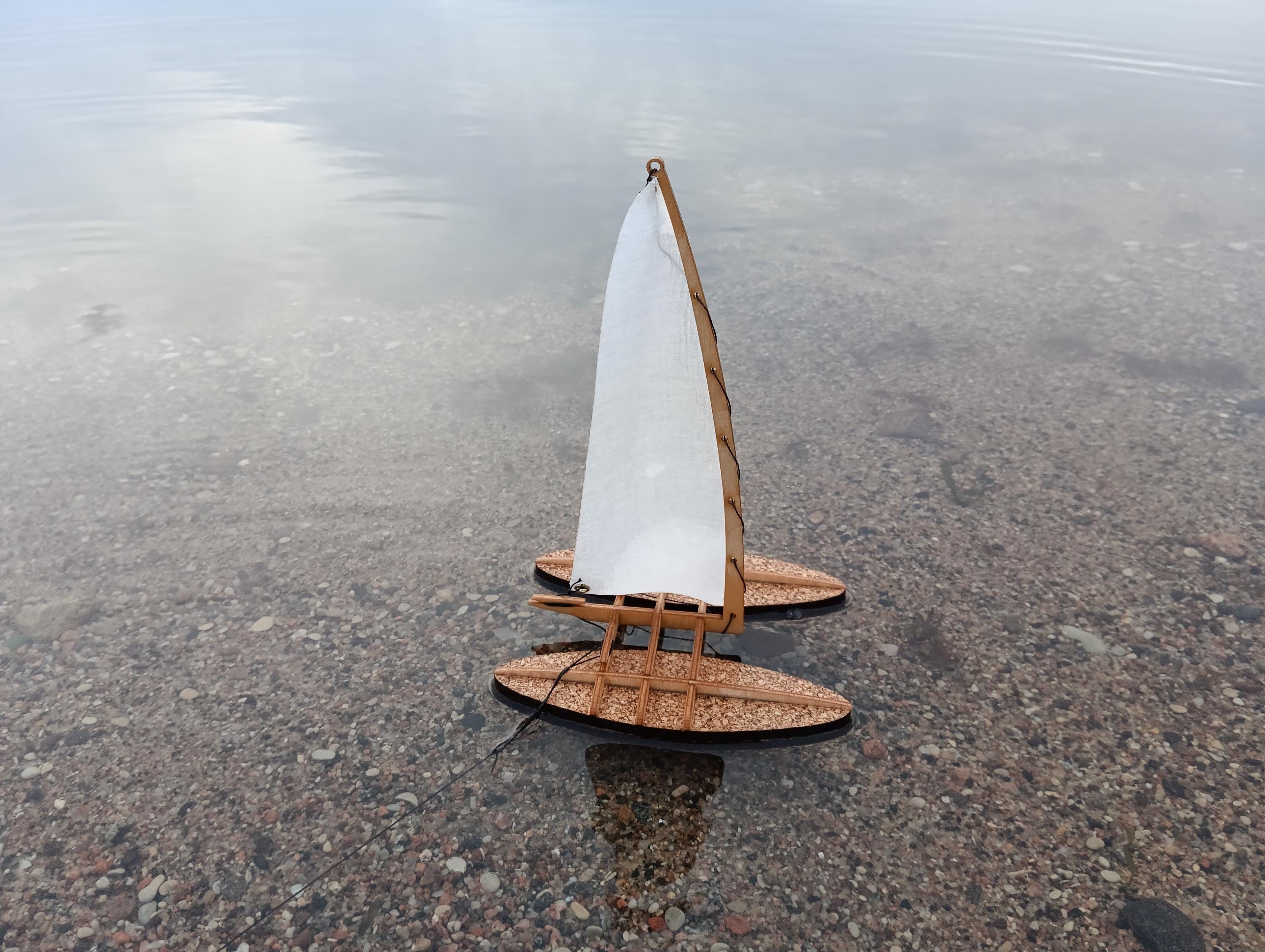 Catamaran Model Sailboat, Model Boat Kit, Pond Yacht, Model Boat That ...