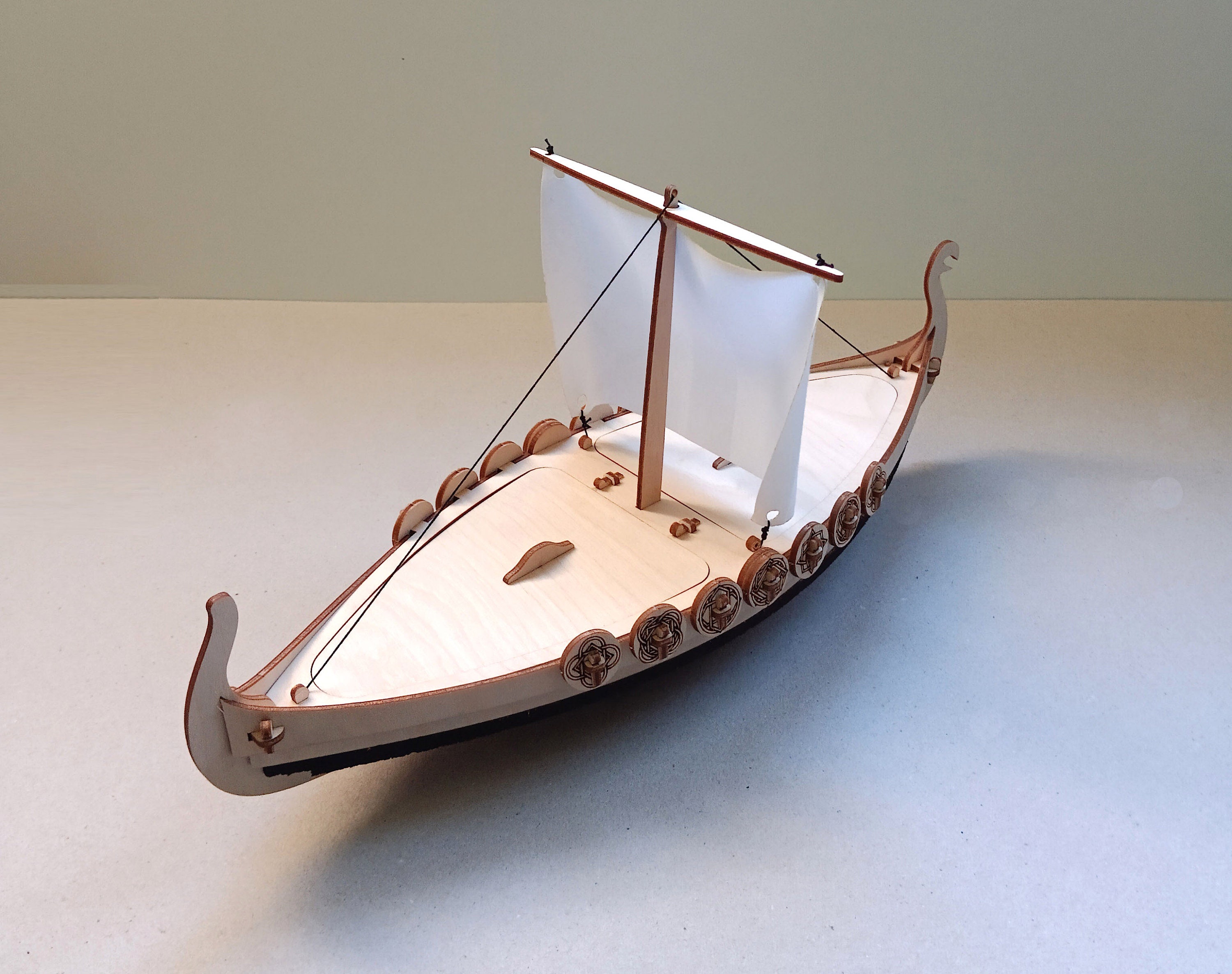 Viking Ship Model, 38 Cm15 Inches Wooden Floatable Viking Longship ...