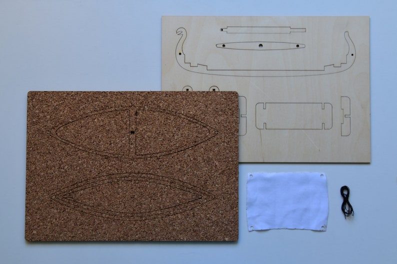 Viking Ship Model, Wooden Model Longboat, Viking Longship Float, Small ...