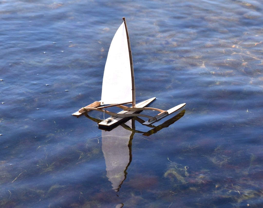 Model Trimaran Sailboat, Model Boat Kit, Pond Yacht, Model Boat That ...