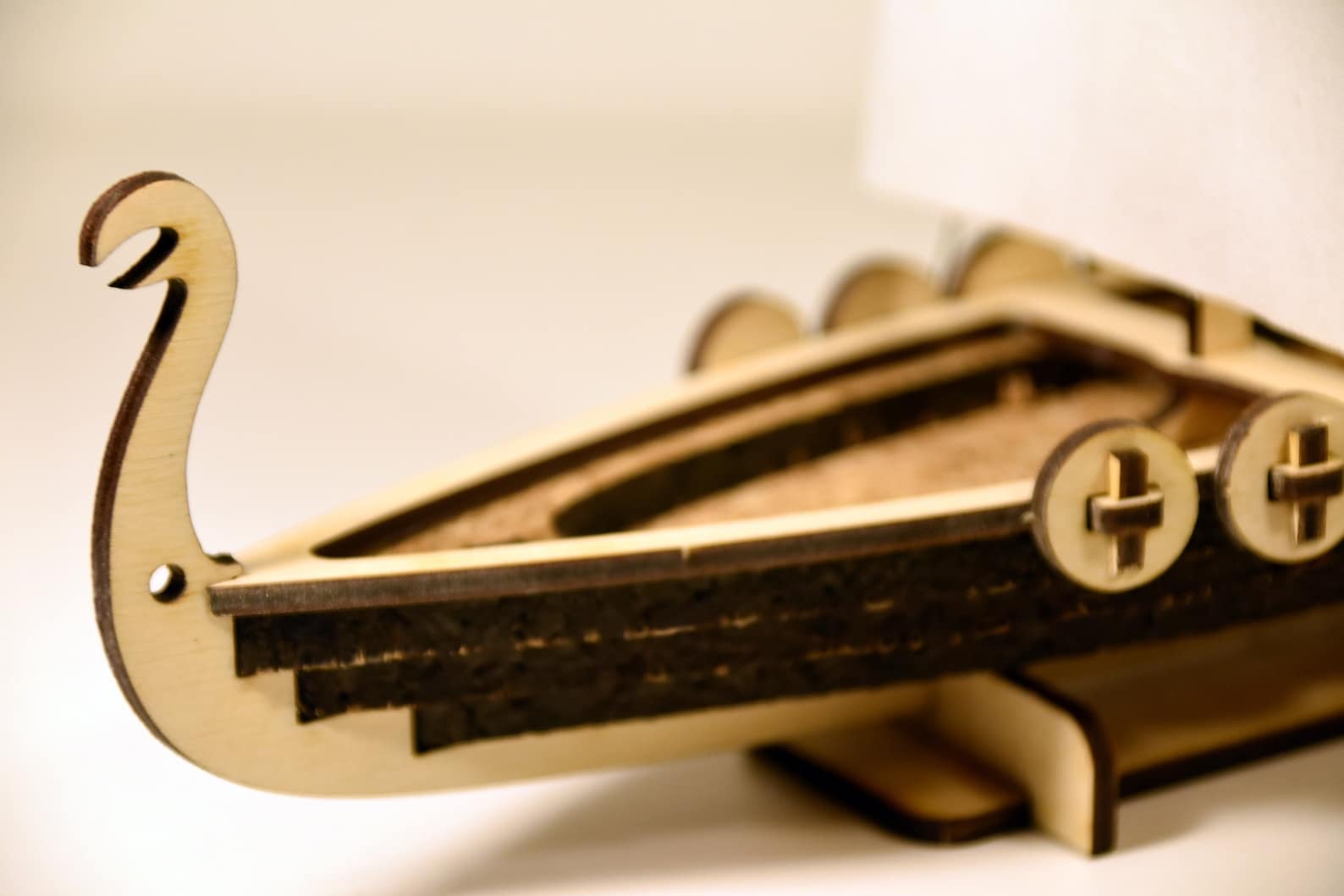 Viking Ship Model, Wooden Model Longboat, Viking Longship Float, Small ...