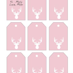 Printable Reindeer Gift Tags, DIY Gift Tags, Christmas Gift Tag, Gift ...