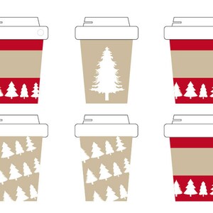 Printable Coffee Cup Gift Tags, Cute Gift Tags, Christmas Gift Tag ...