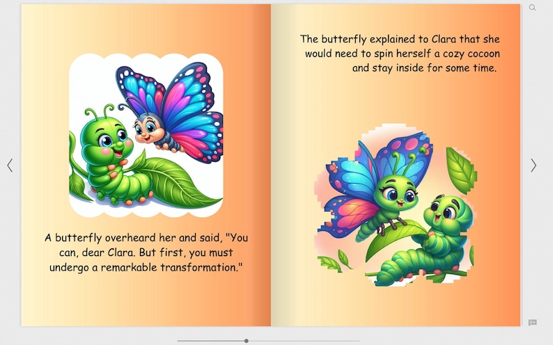 Book for Children: How Clara Became a Butterfly, Printable Book for ...