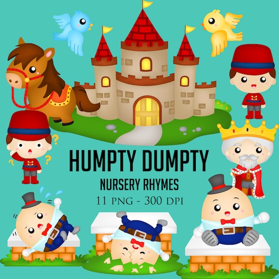 Humpty Dumpty Clipart Cute Nursery Rhymes Clip Art | Etsy