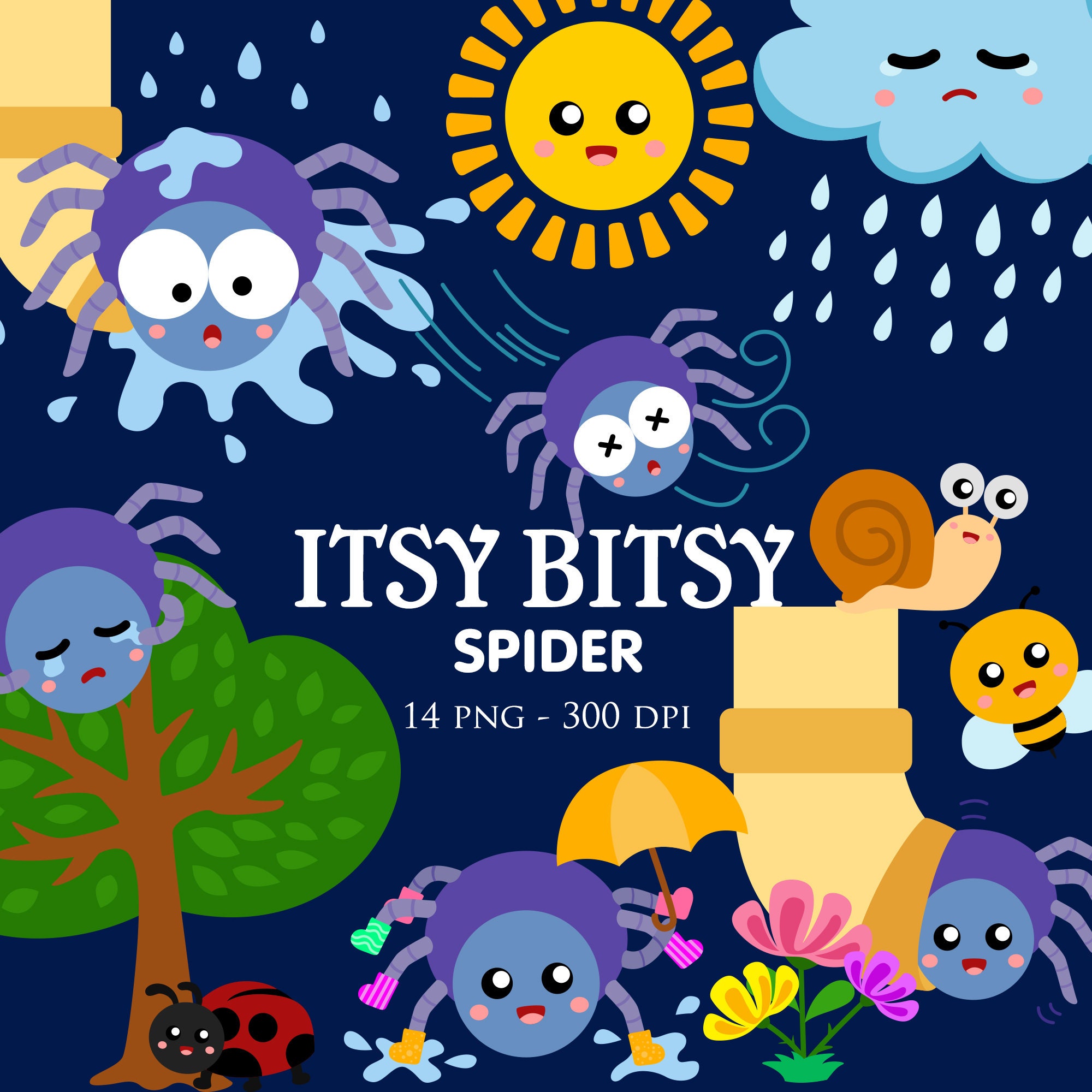 Itsy Bitsy Spider Clip Art