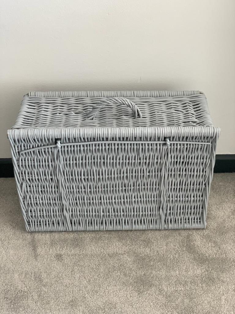 Home Delights Grey Handmade Wicker Basket Trunk High Quality - Etsy UK