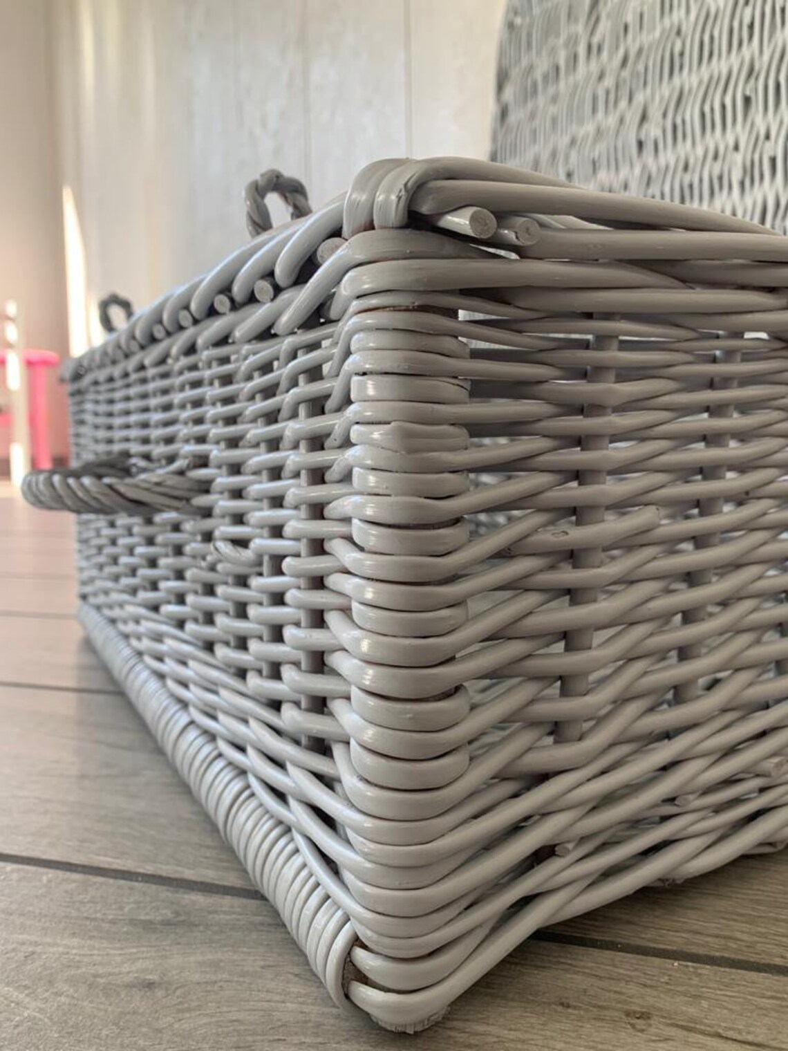 Home Delights Grey Handmade Wicker Basket Trunk High Quality - Etsy UK