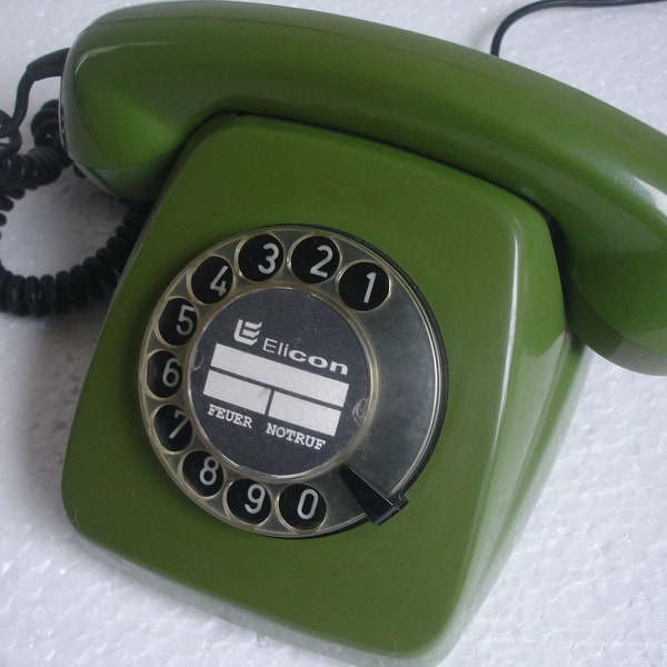 Green Rotary Phone - Etsy