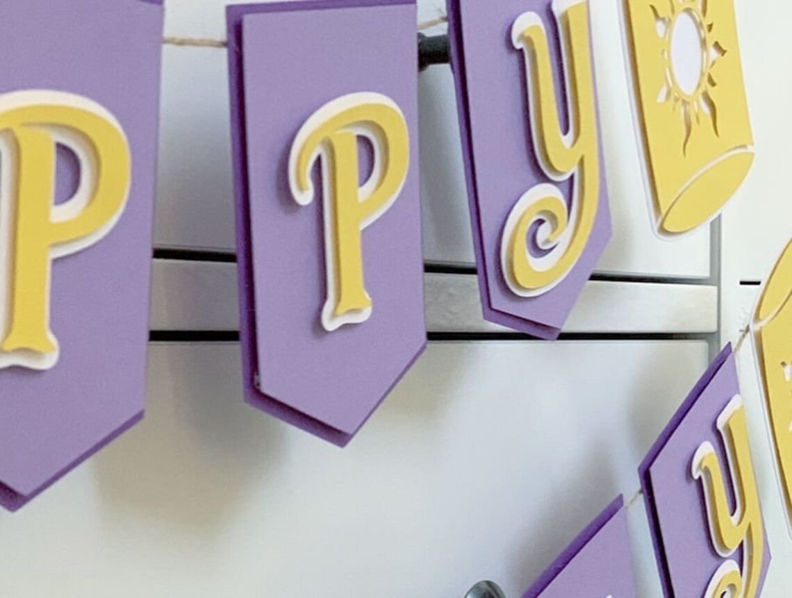 Tangled Happy Birthday Bunting * Rapunzel Banner * Disney Party - Etsy UK