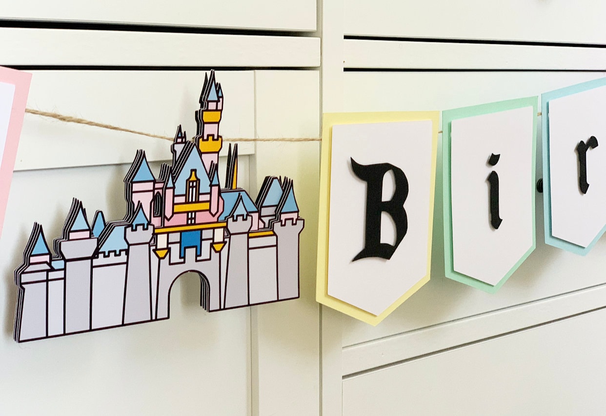 Disney Birthday Banner * Disney Party Bunting * Different Castles ...