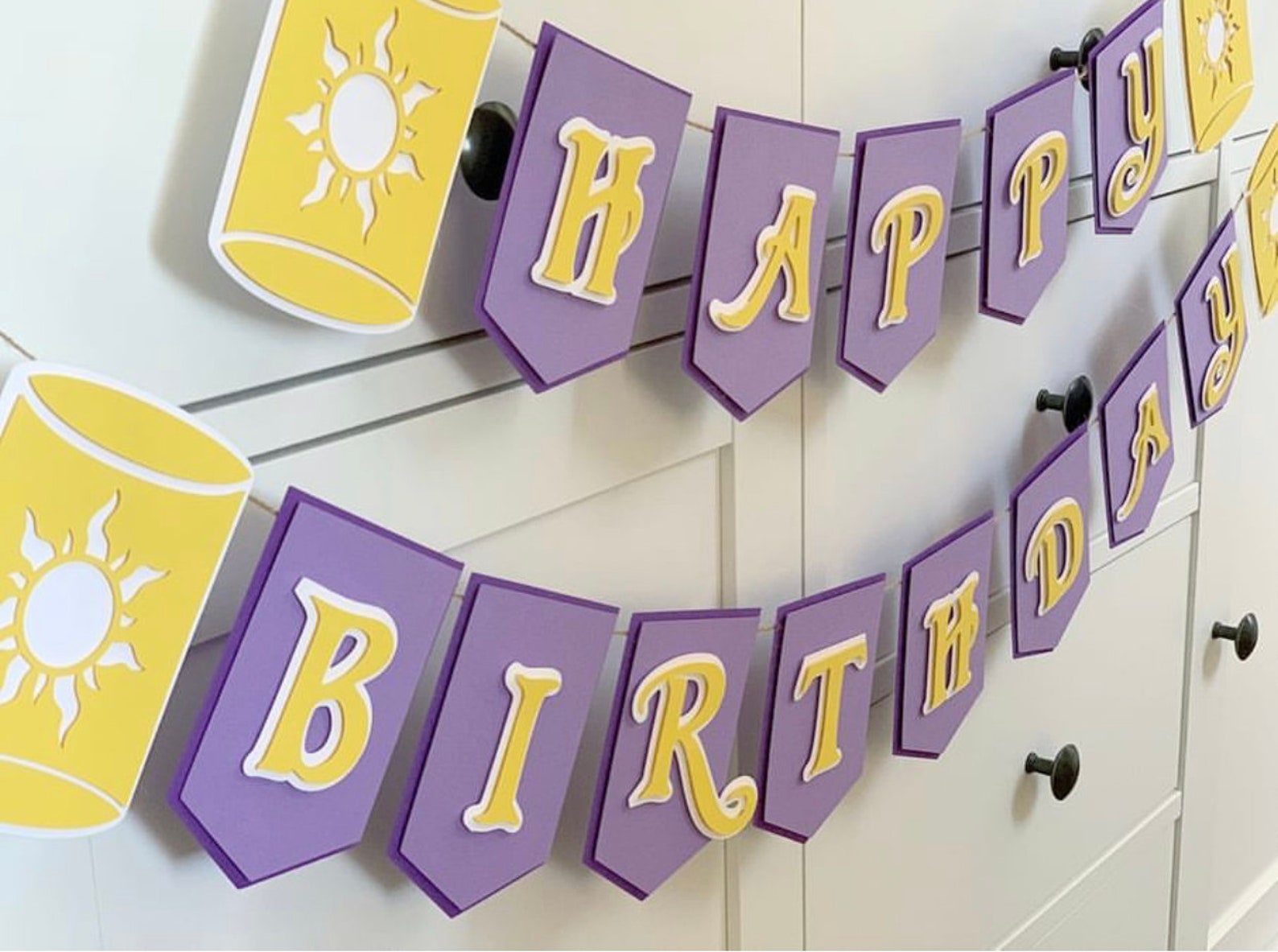 Tangled Happy Birthday Bunting * Rapunzel Banner * Disney Party - Etsy UK
