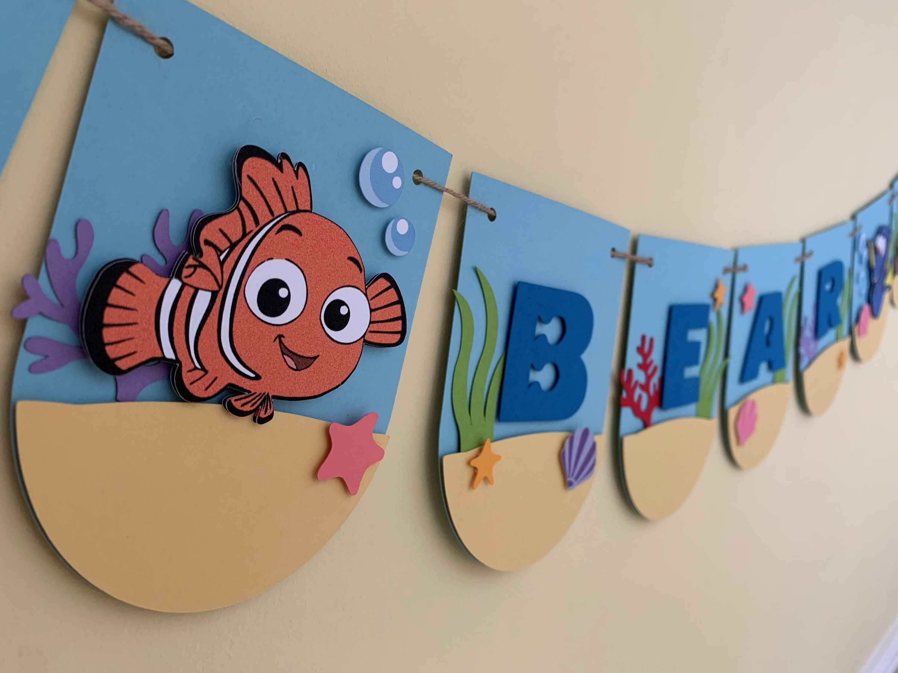 Finding Nemo Name Banner Disney Home Decoration Home Decor - Etsy UK