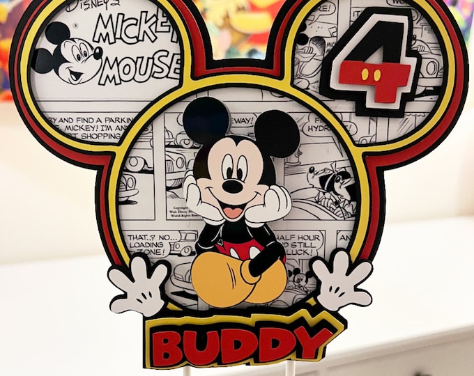 Mickey Mouse Topper Set - Etsy UK