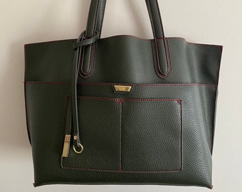 Designer Vintage Tutilo Carry of the Day Tote in Pebbled Dark - Etsy