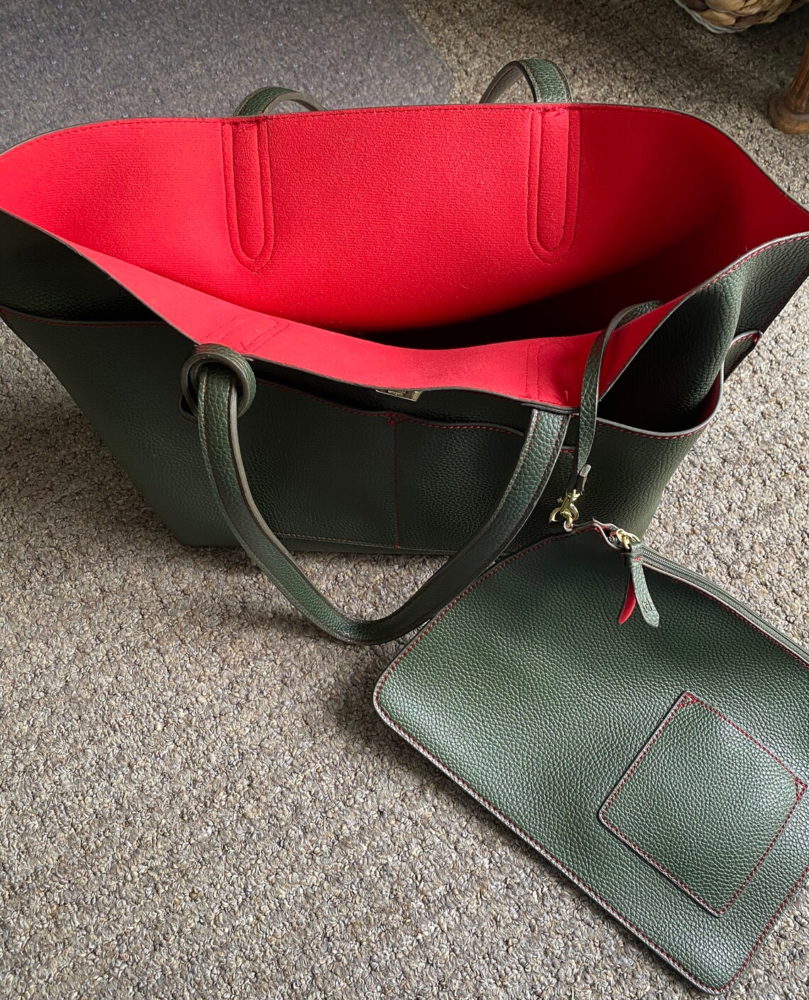 Designer Vintage Tutilo Carry of the Day Tote in Pebbled Dark - Etsy