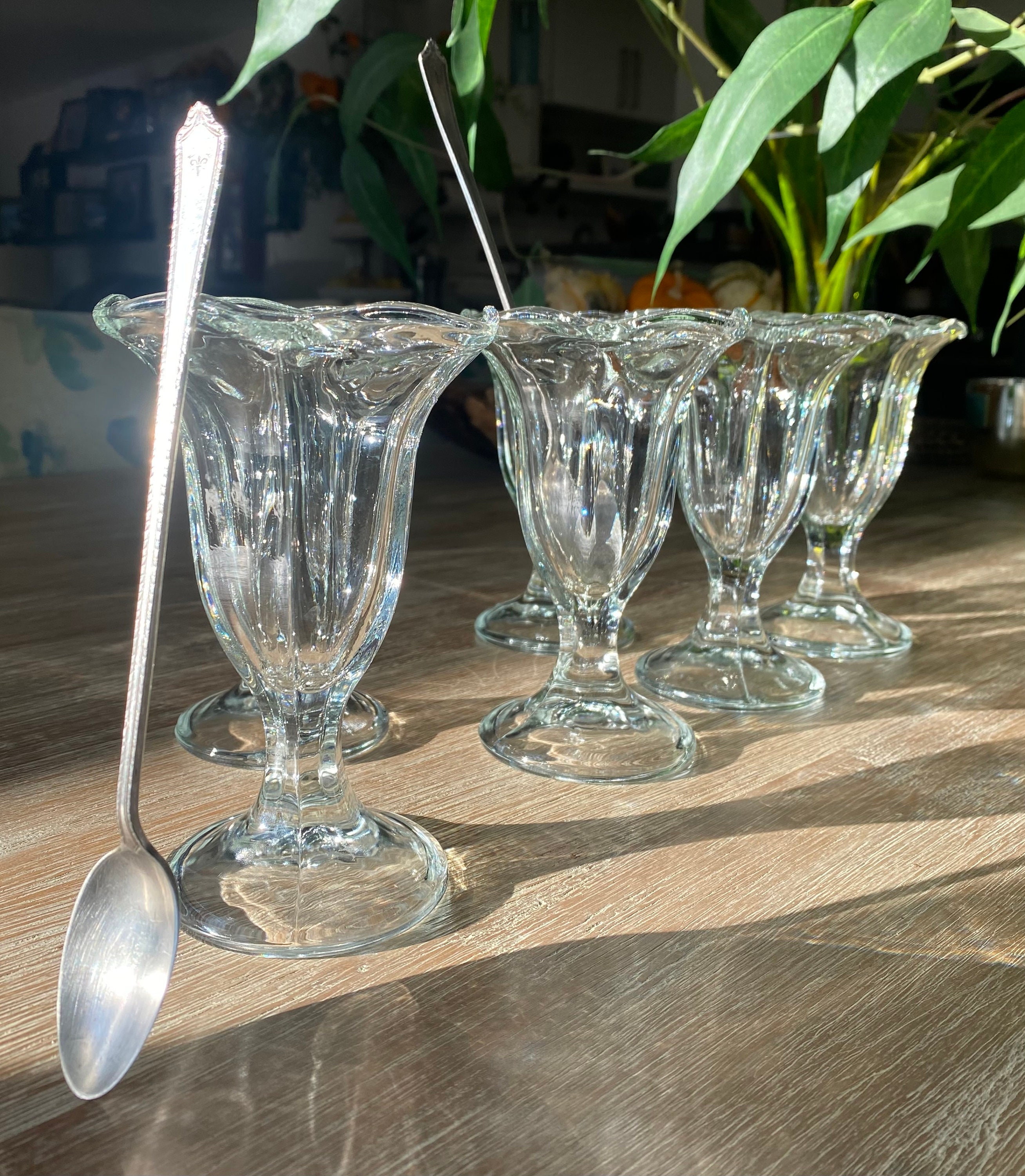 Vintage Tulip Ice Cream Sundae Glass, Parfaits, or Dessert Glass Set of ...