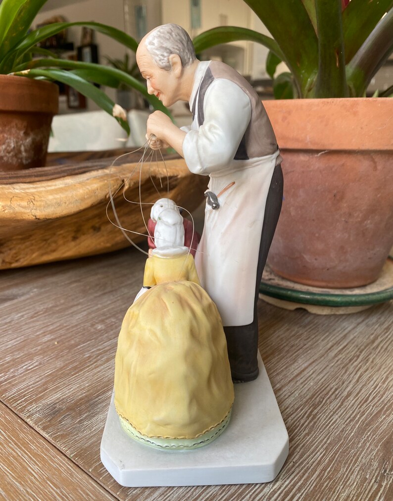 Vintage Norman Rockwell Figurine the Puppet Maker Saturday - Etsy