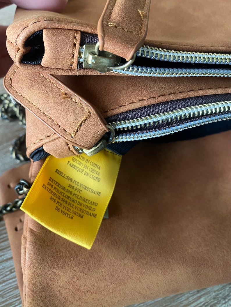 Vintage Vegan Suede Crossbody Purse, Aztec Design, Chain Strap - Etsy