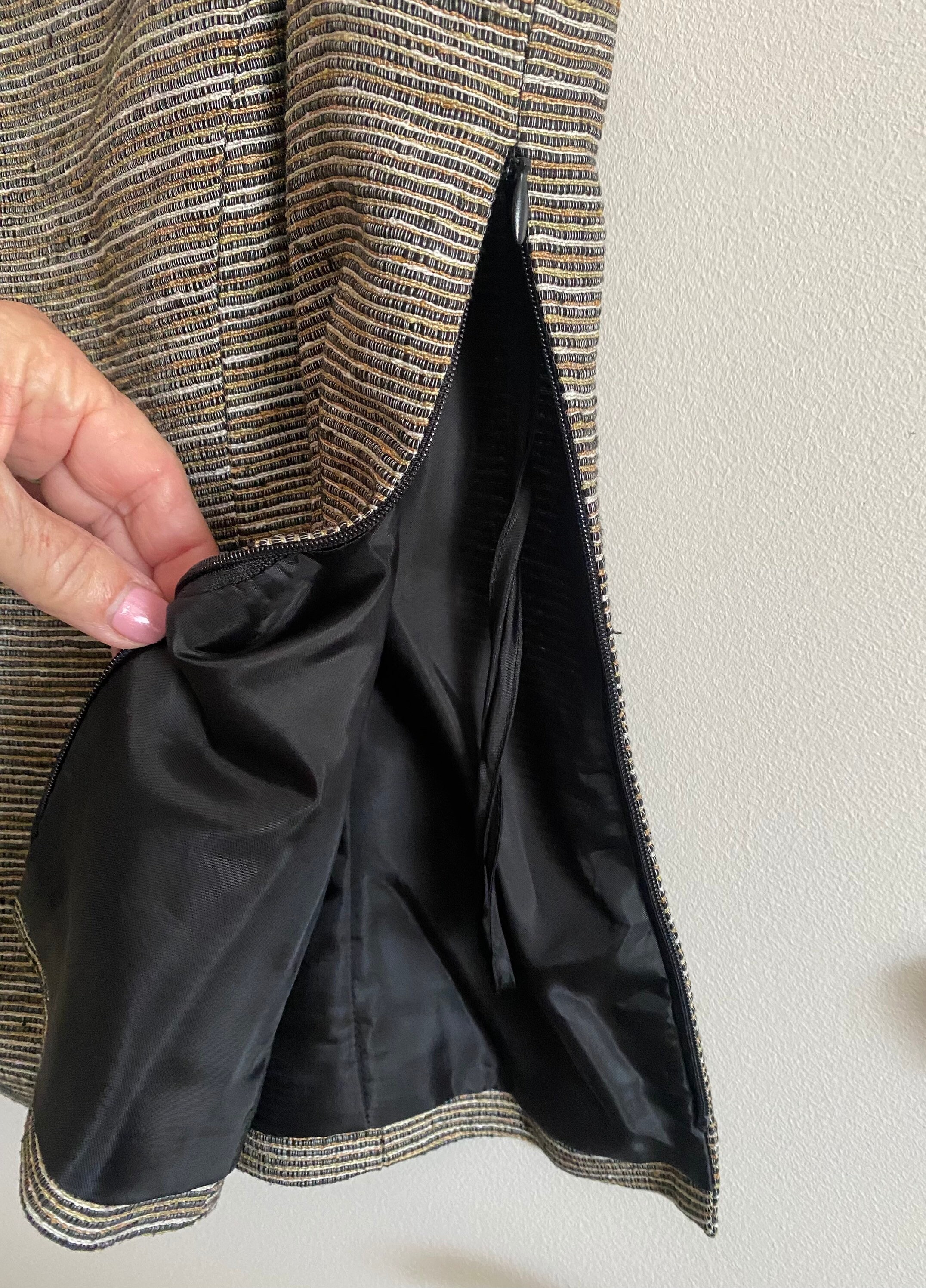 Vintage Kasper, Stunning Cami and Blazer, Metallic Silk With Black ...