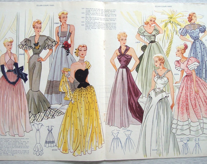 Rare Vintage French ECLAIR COUPE PARIS Drafting System Pattern Magazine ...