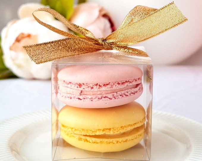 Pack of 50 Clear Macaroon Cookie Boxes, Wedding Party Baby Shower ...