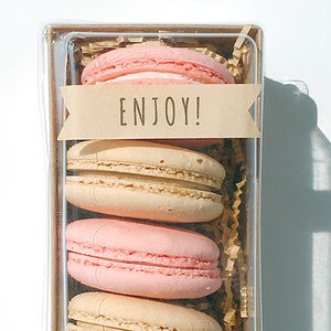 25 Enjoy! Kraft Sticker, Gift Label, Favor Packaging, Gift Packaging ...