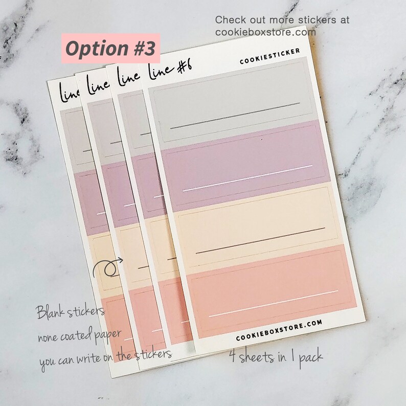 Color block blank stickers blank labels planner sticker | Etsy