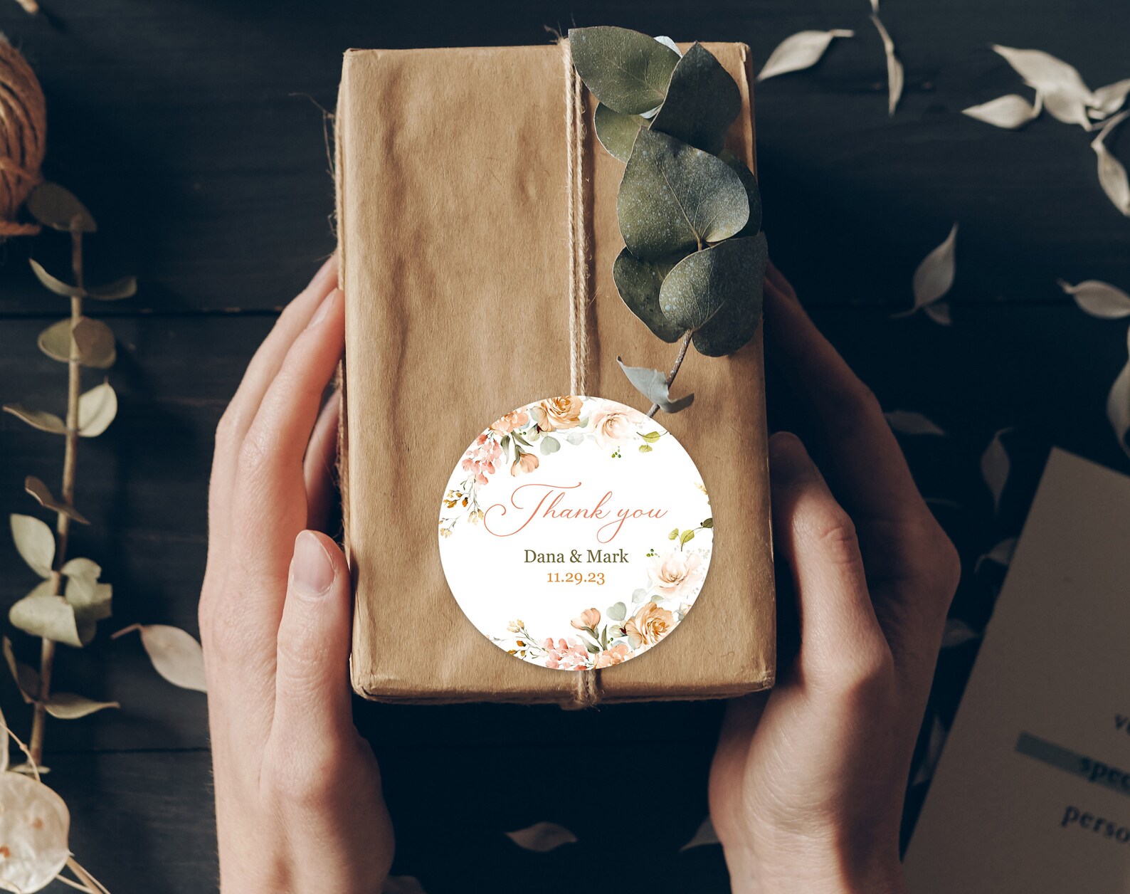 Neutral Color Flower Sticker for Wedding Baby Shower Sticker - Etsy