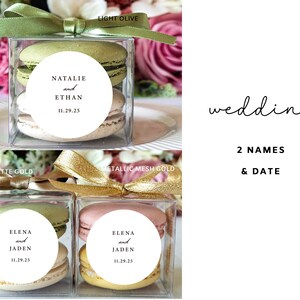 10 Sets of Minimal Modern Wedding Favors With Personalized Stickers and ...
