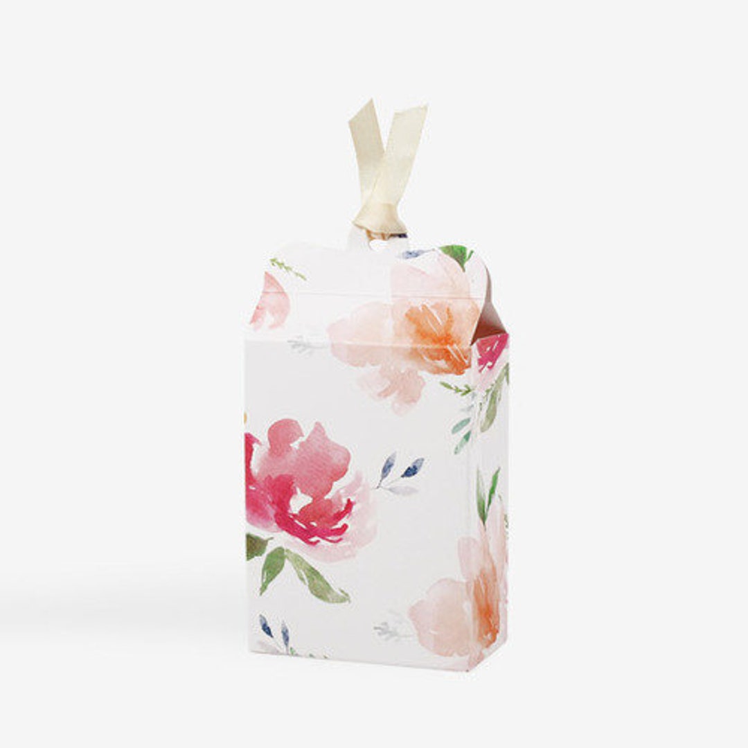 2 Flower Pattern Gift Boxes, Gift Box, Soap Box, Candy Box, Wedding ...