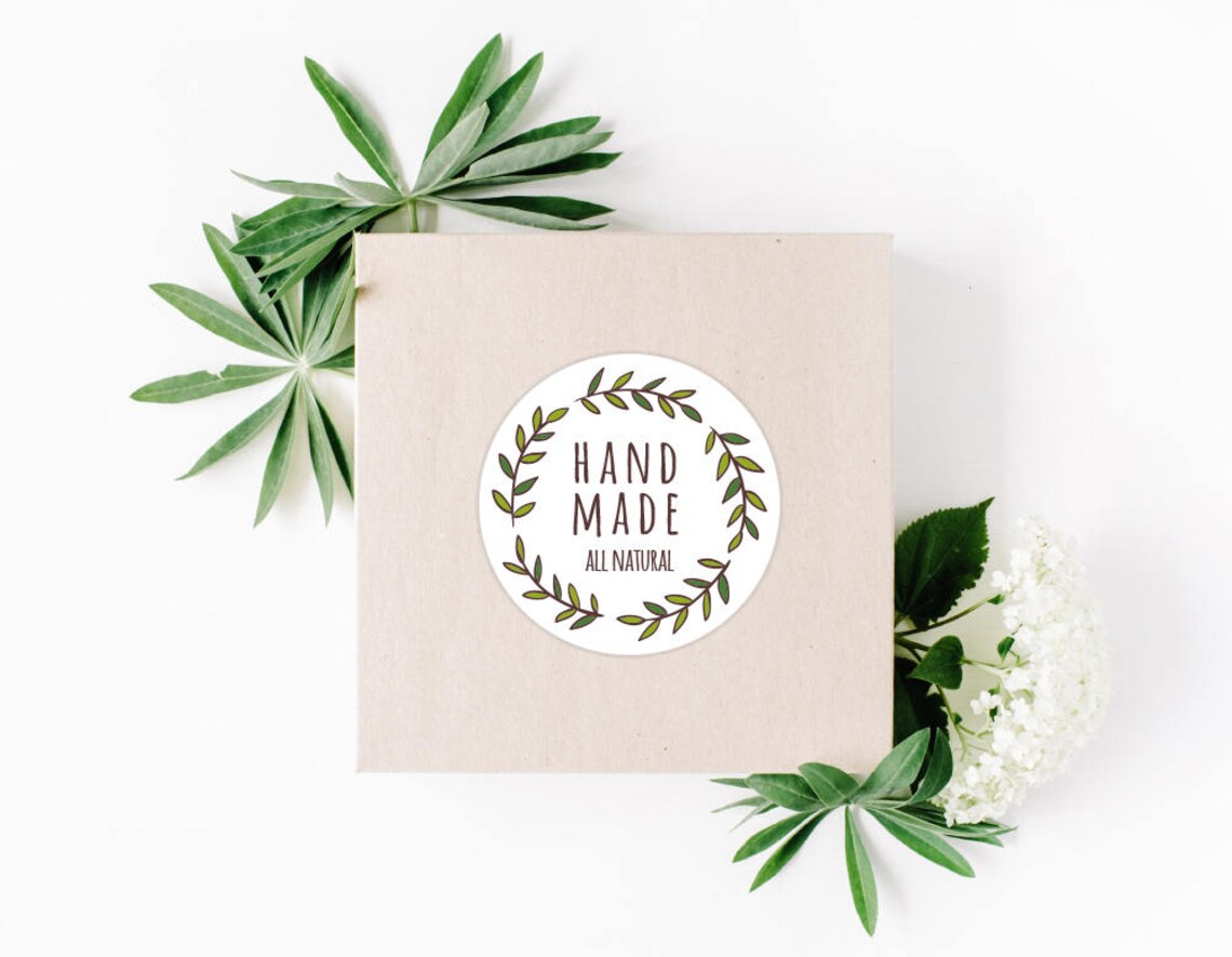 15 Handmade All Natural Labelshandmade Stickershandmade - Etsy