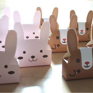 2 Bunny Gift Boxes, Baby Shower Favor Box, Birthday Favor Box, Cute ...