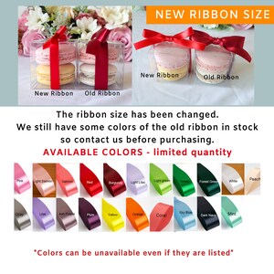 10 Sets of a Sweet Thank You Wedding Favors Clear Macaron Box Ribbon ...