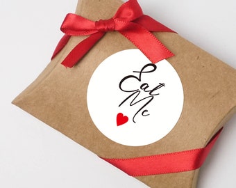 Eat Me Labels, Wedding Favor Stickers, Party Favor Stickers, Food Party ...