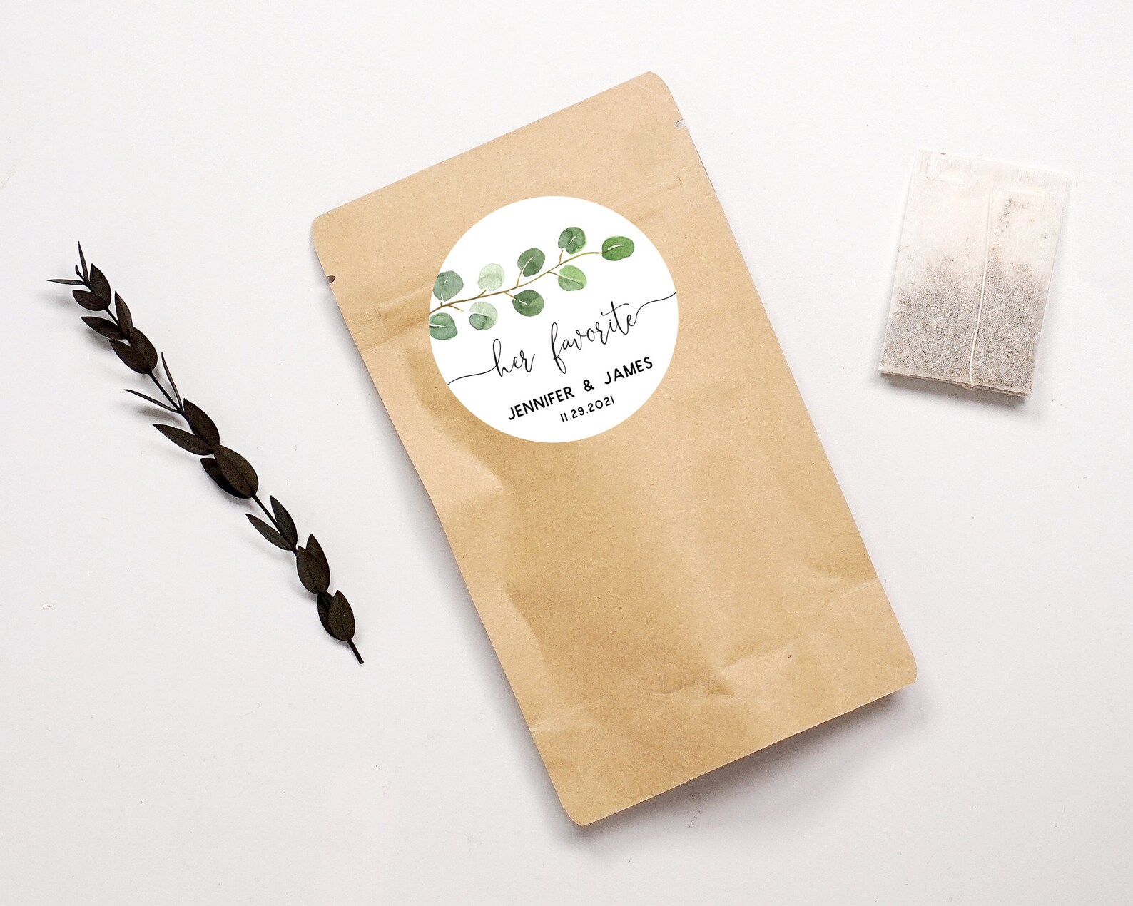 Greenery Sticker Leaf Stickers Personalized Sticker | Etsy