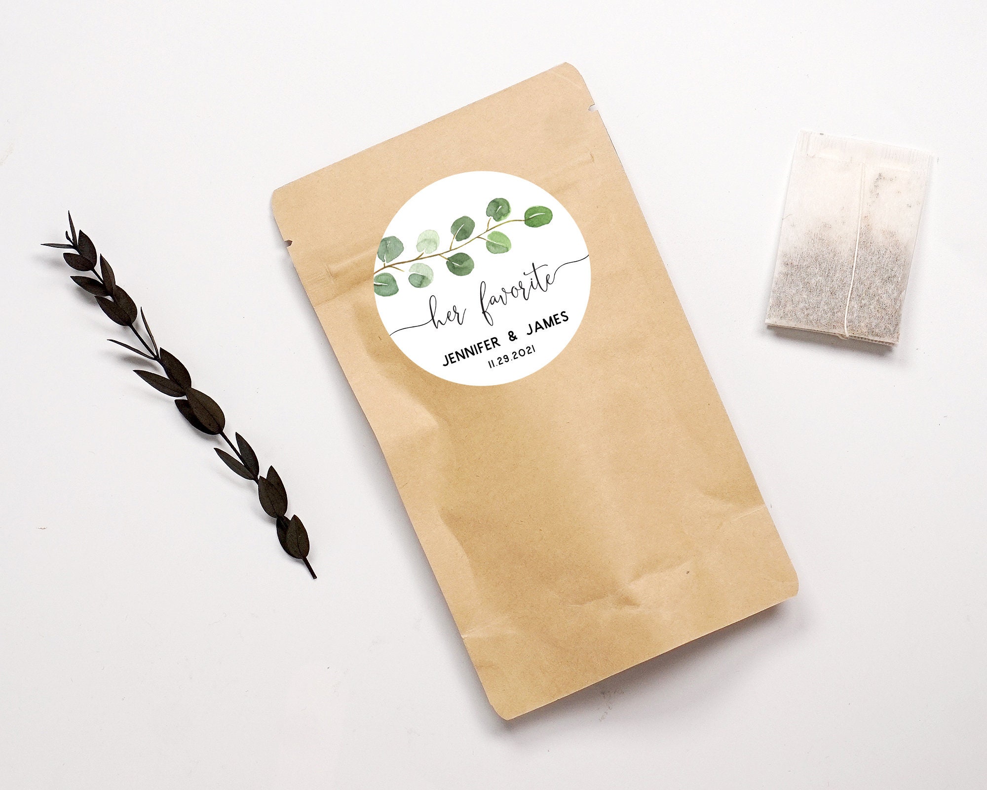 Greenery Sticker Leaf Stickers Personalized Sticker | Etsy