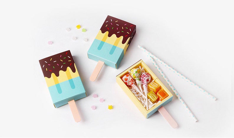 3 Mint Ice Cream Shape Gift Boxesgift Boxescute Gift | Etsy