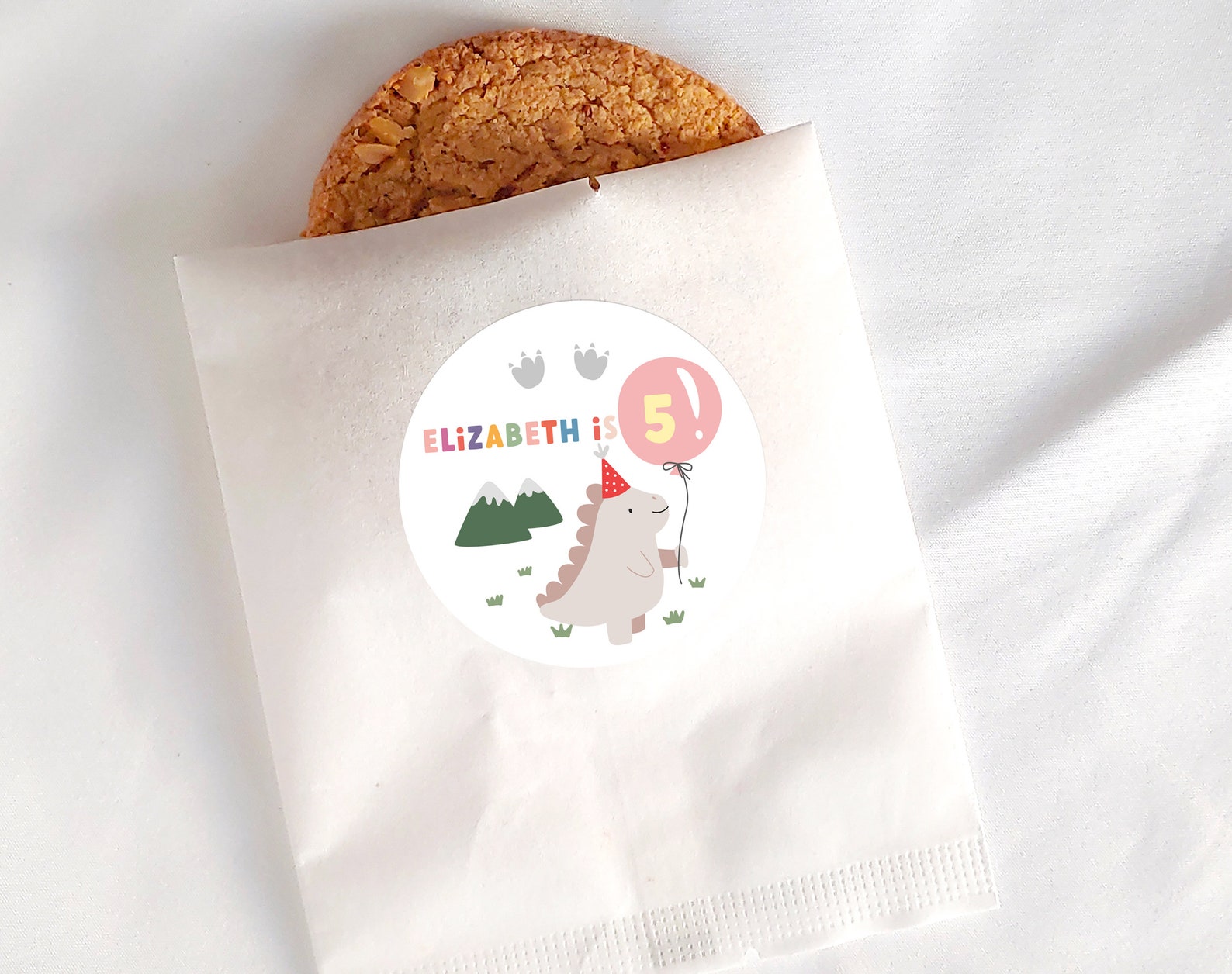 Dinosaur Birthday Stickers for Kid's Birthday Dino Party - Etsy