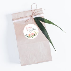 24 Floral Wedding Stickers, Flower Wedding Label, Wedding Favor Sticker ...