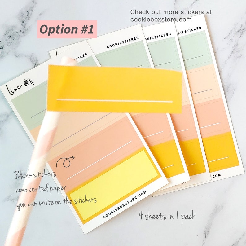 Color block blank stickers blank labels planner sticker | Etsy