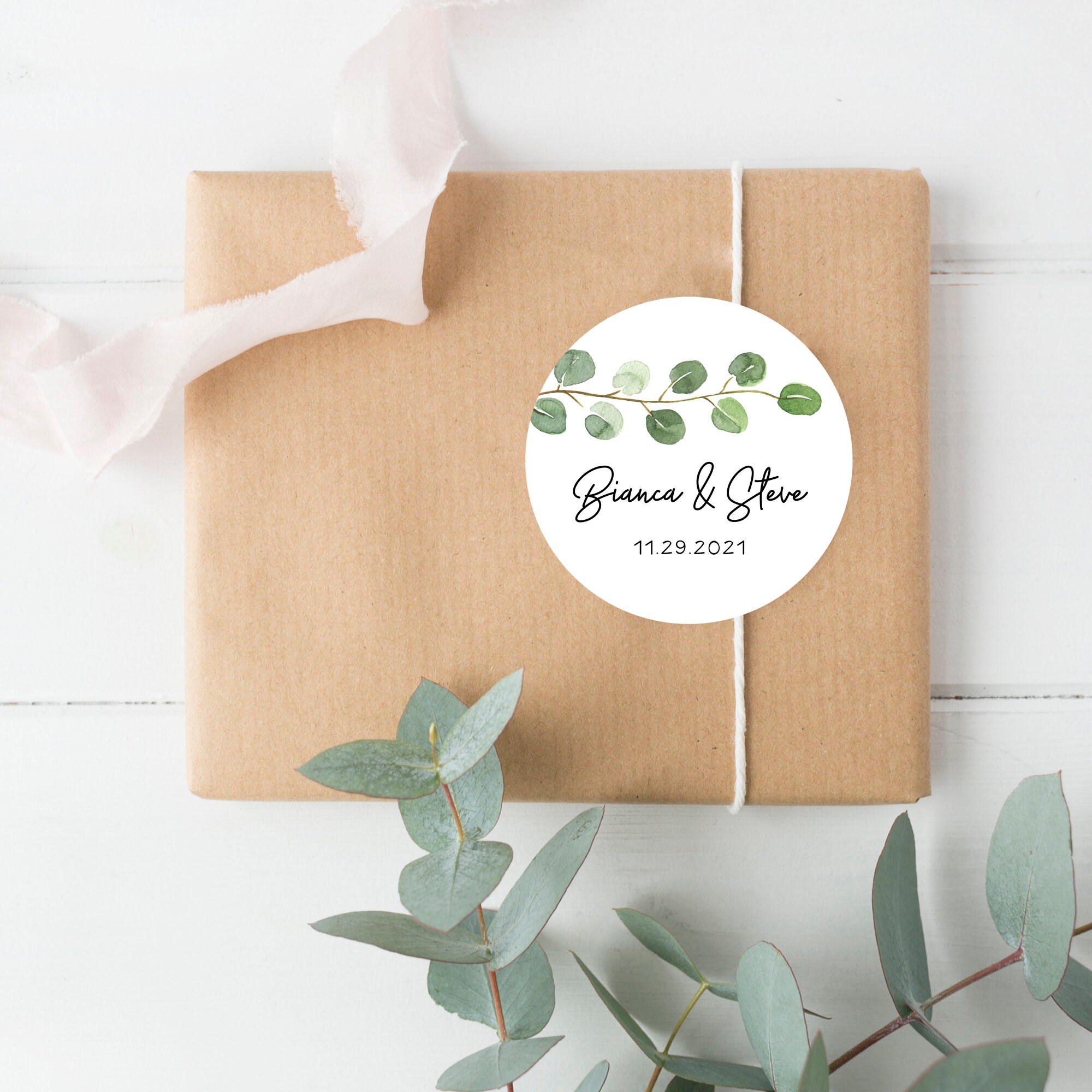 Greenery Sticker Leaf Stickers Personalized Sticker | Etsy