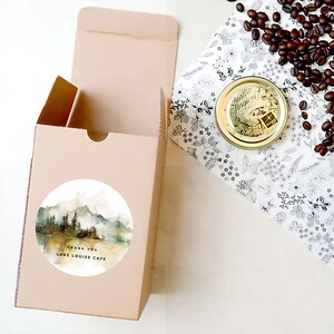 Fall Mountain Landscape Wedding Label, Autumn Nature Wedding Invitation ...