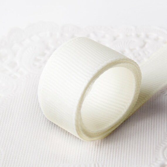 Items similar to 25 YRD white grosgrain ribbon color,thin ribbon,thick ...