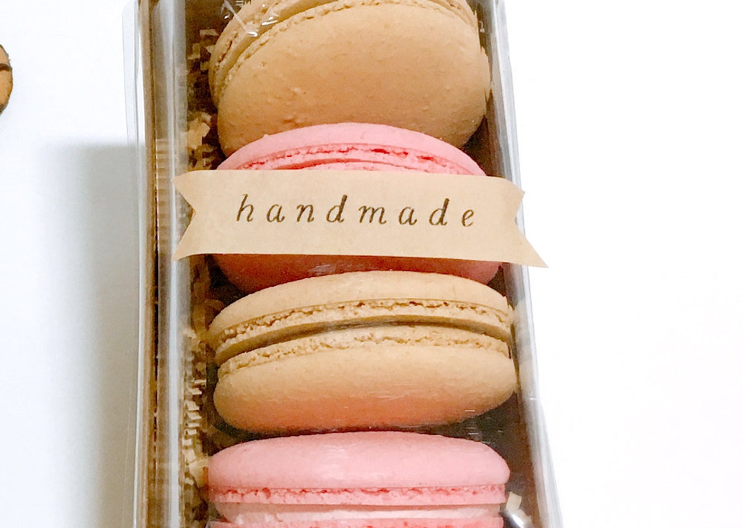 25 Handamde Stickers, Handmade Label, Gift Labels, Favor Packaging ...