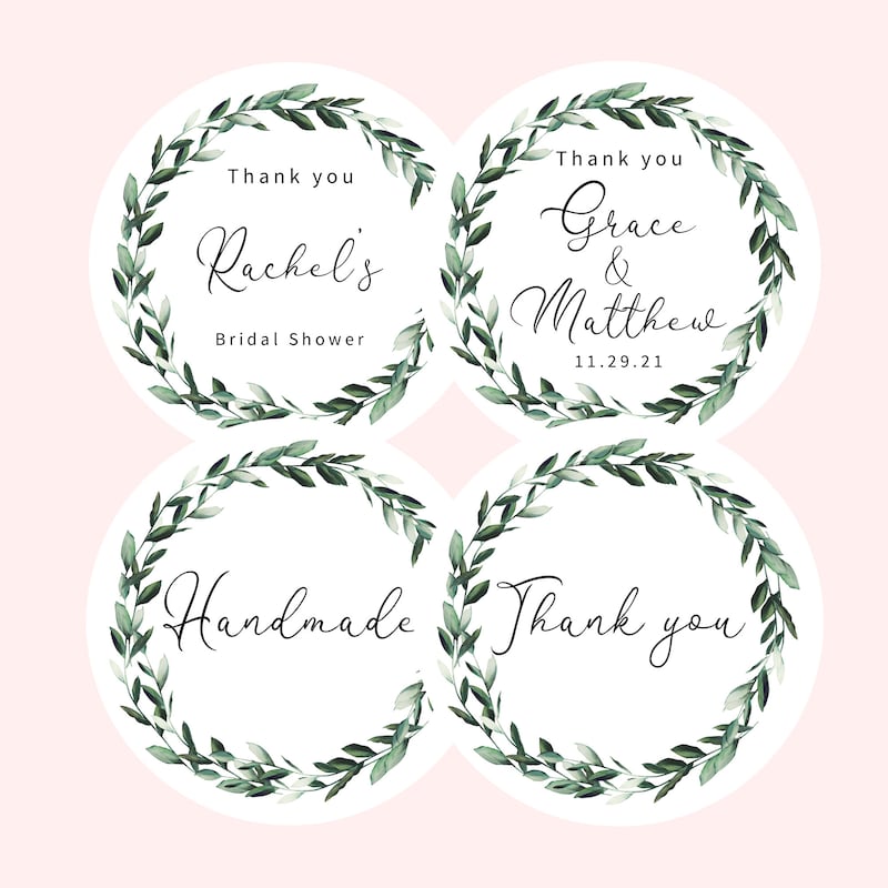 Custom Wreath Stickers - Etsy