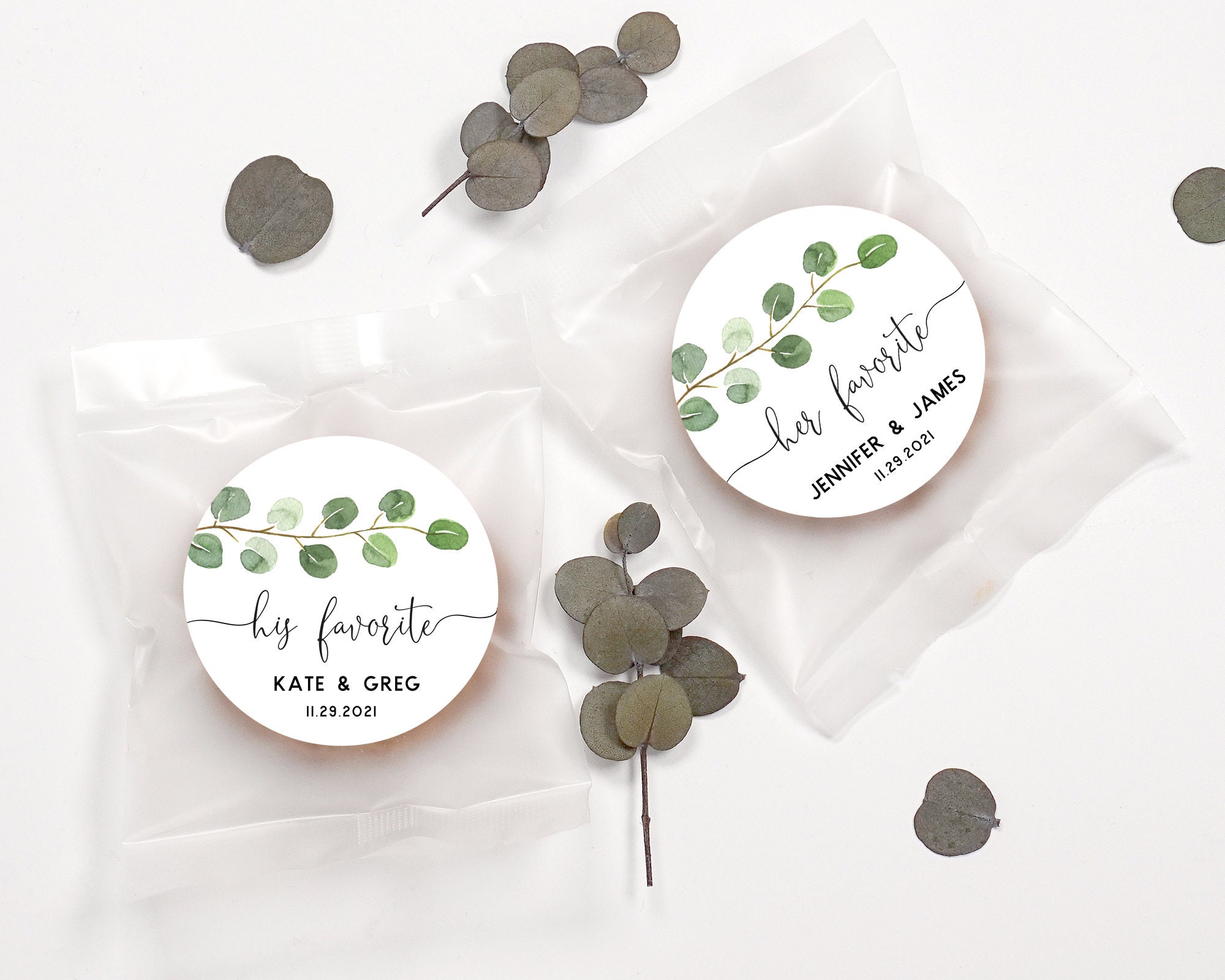 Greenery Sticker Leaf Stickers Personalized Sticker | Etsy